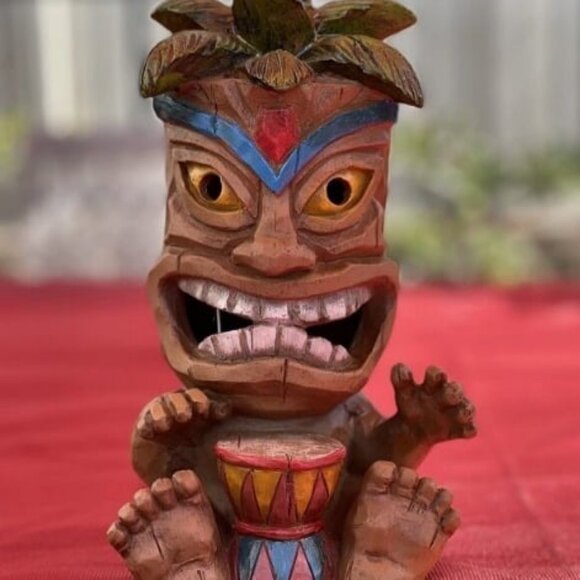 Accents | Outdoor Tiki Statue Decorationsolar Power Light Tiki Garden ...